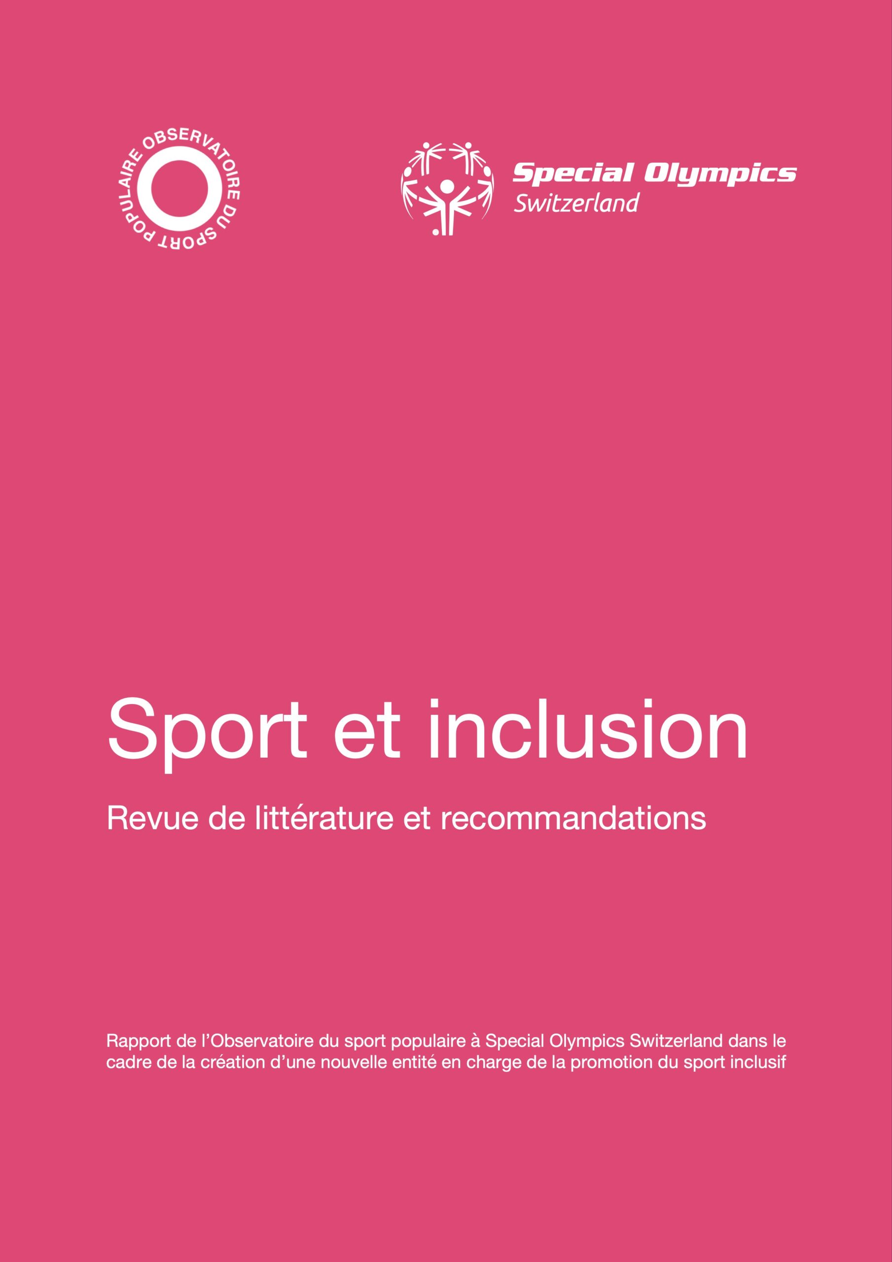 Sport et inclusion – Observatoire du sport populaire